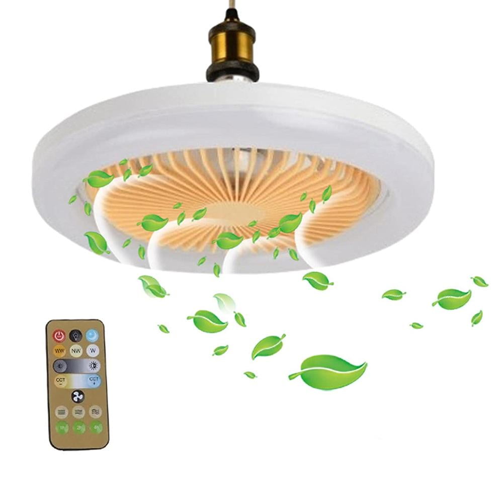 Ceiling Fans with Lighting 30W Dimmable Fan Lamp Modern Smart E27 Lamp ...