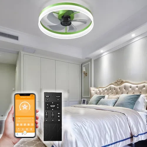 Ceiling Fans with Lights Dimmable LED Embedded installation of thin ...