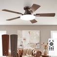 Lokivas 42in Modern Ceiling Fans with Lights and Remote, Low Profile ...
