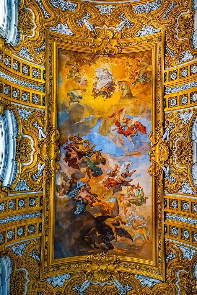 Ceiling God Fresco Basilica Saint Ambrogio Carlo al Corso Basilica ...