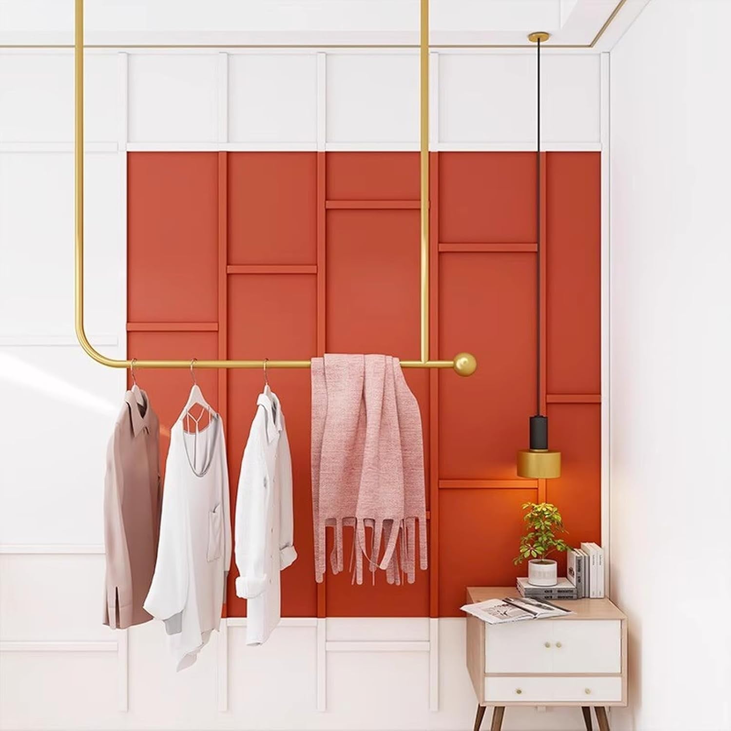 Ceiling Hanging Clothing Racks,Industrial Pipe Clothes Rack,l Shaped ...