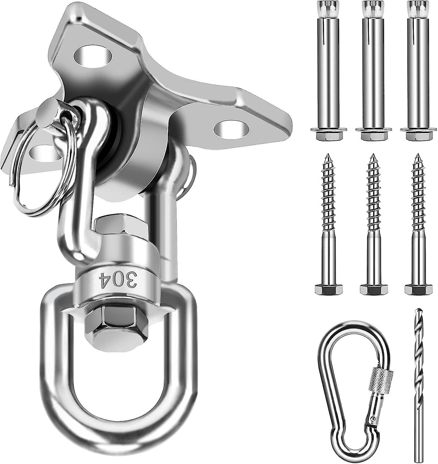 Ceiling Hook Hanging Chair 360 Swivel Hook, Stainless Steel Outer ...