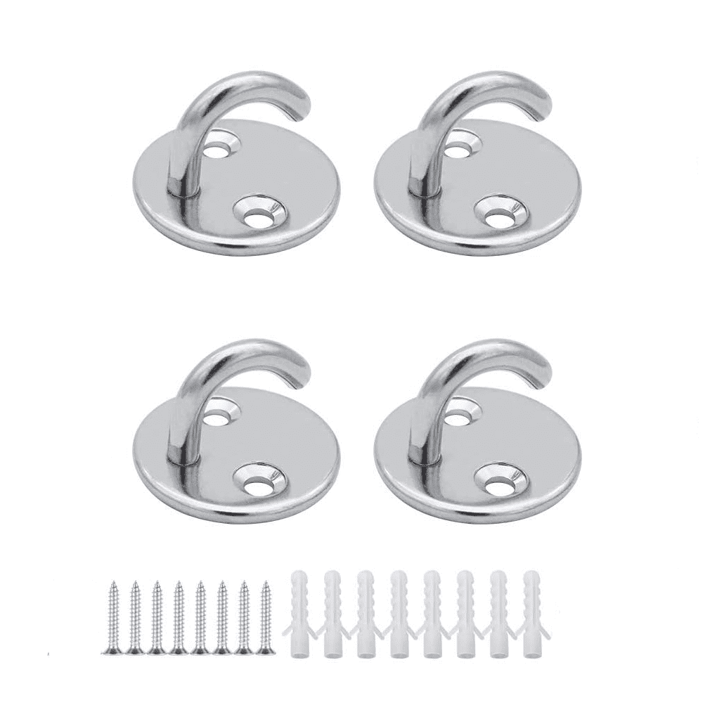 Ceiling Hook Open Ended Hooks Anchor Eye Plate Stainless Steel Eye Hook ...