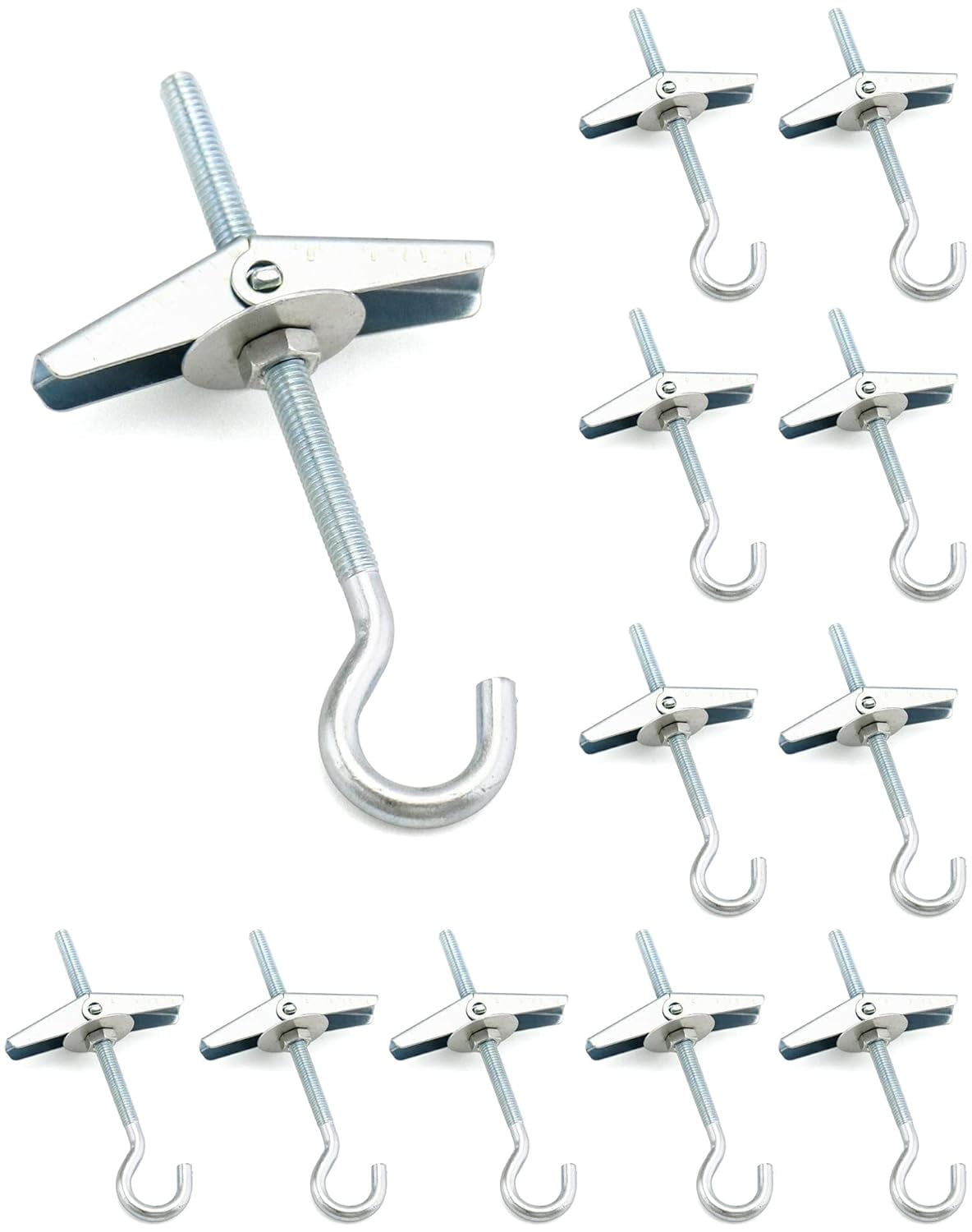 Ceiling Hooks, 12 Packs 3-9/16" Spring Toggle Wing Bolts Wall Fixing ...