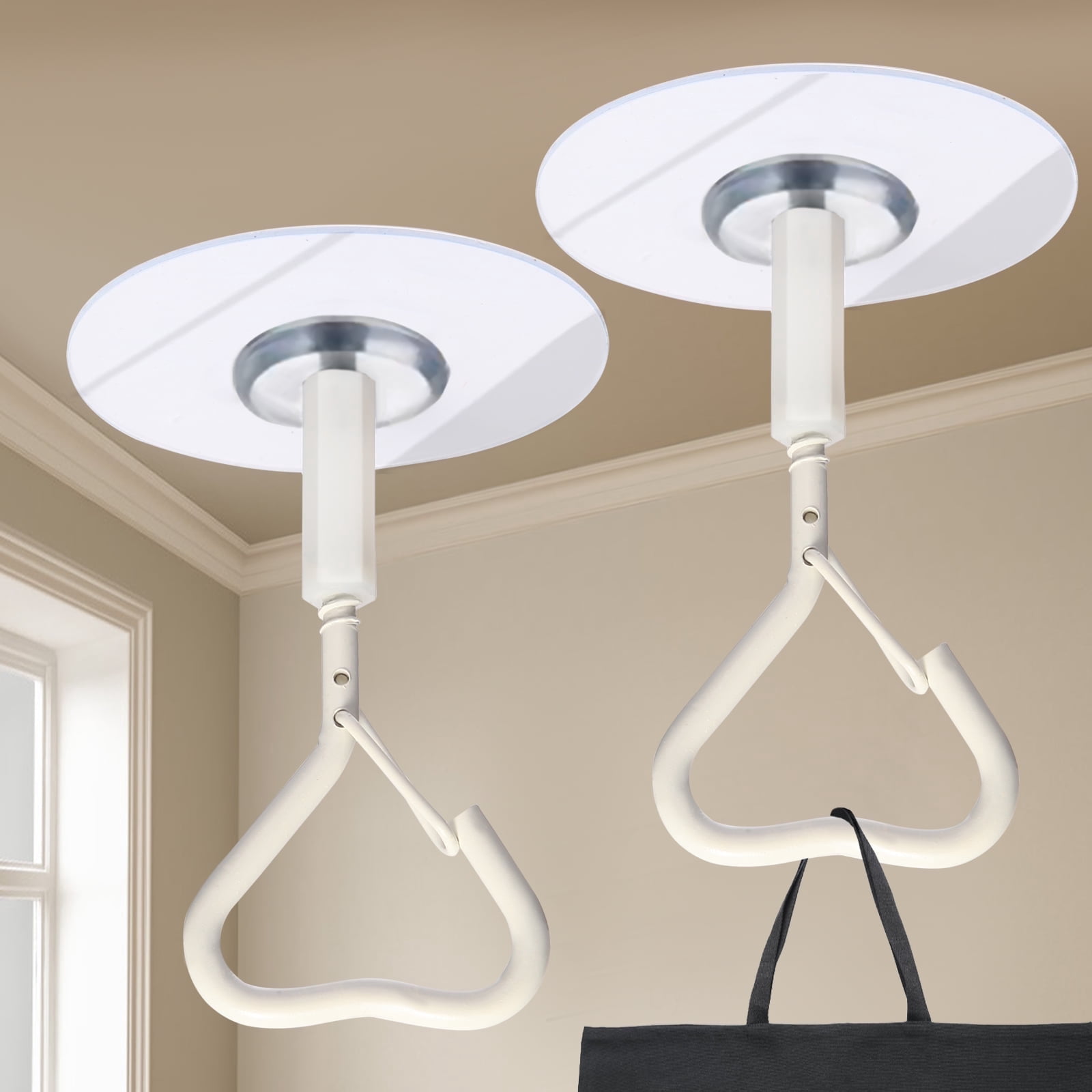 Ceiling Hooks Adhesive,4 Pack Heavy Duty Stick On Hooks for Hanging ...