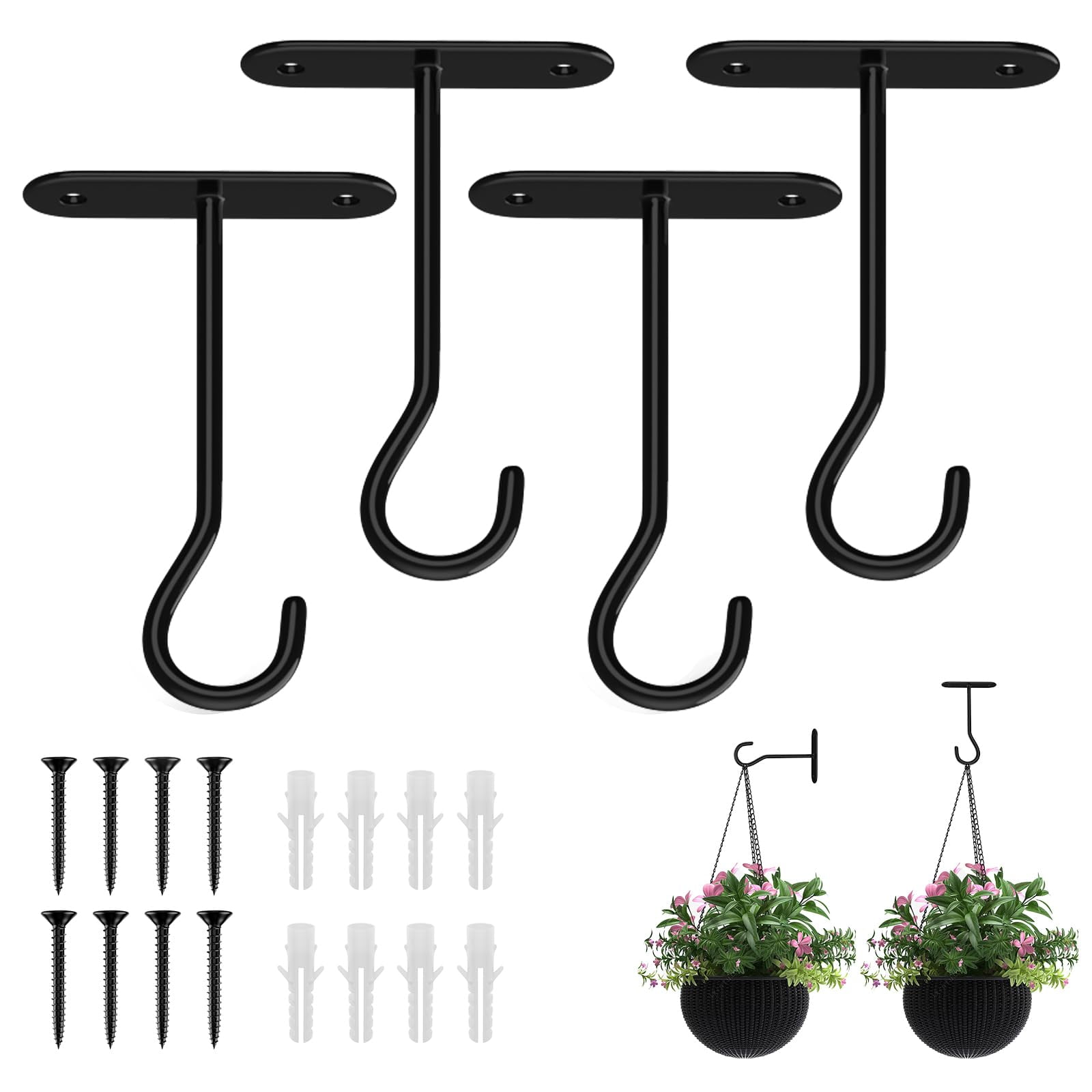 Ceiling Hooks for Hanging Plants,2.5" Hanging Plant Hooks,Wall Hooks ...