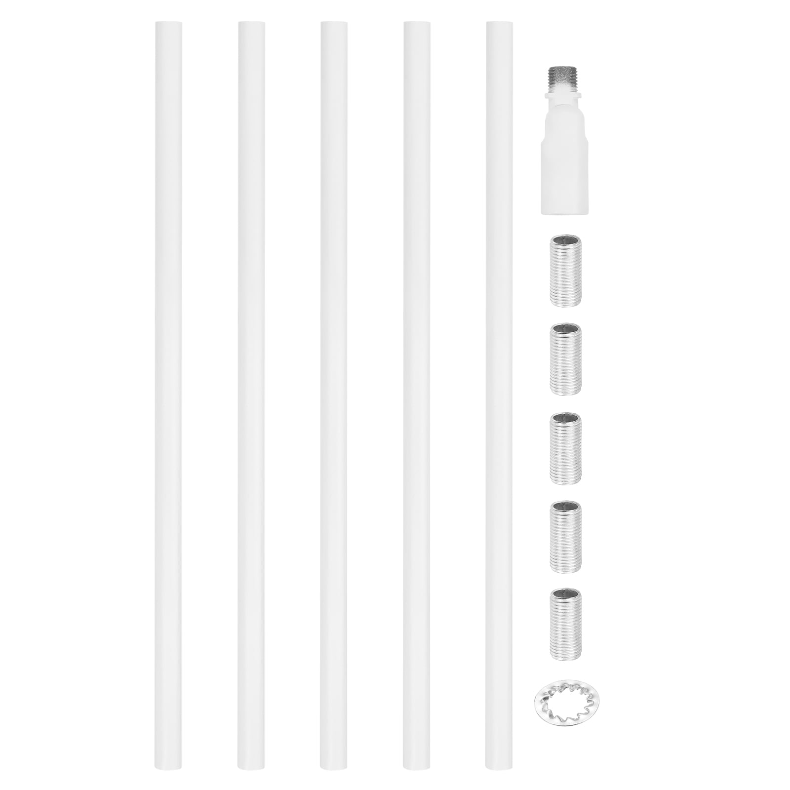 Ceiling Lamp Extension Rod M10x300mm - 5 Pcs Straight Pipe Lamp Stems ...