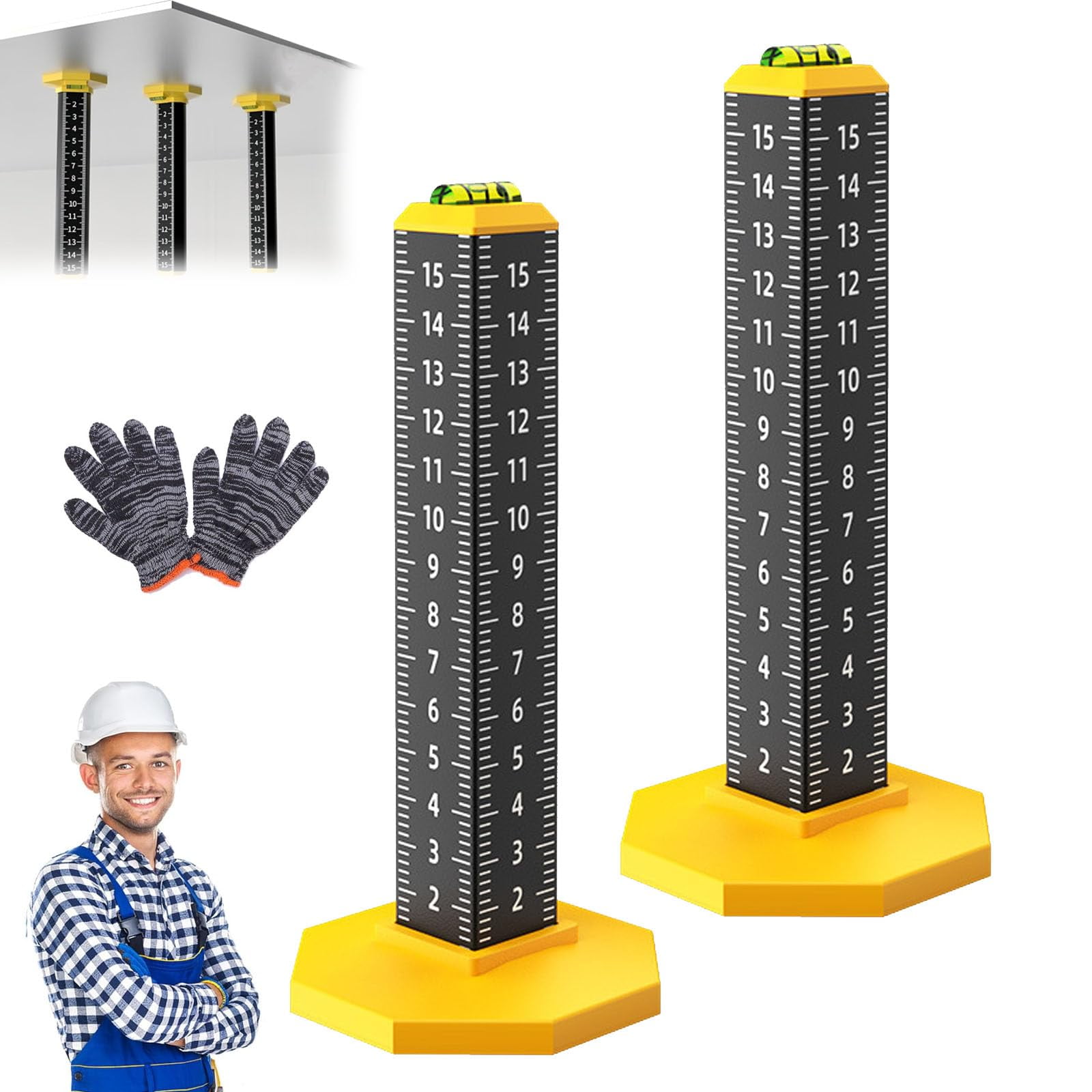 Ceiling Leveling Tool With Magnetic Base, Four Sides Contour Measuring ...