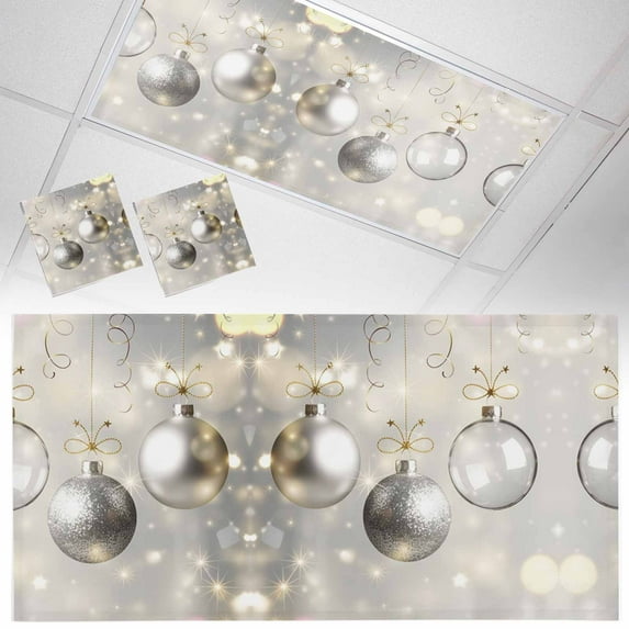 Ceiling Light Cover for Classroom, 3D Christmas Balls Magnetic ...