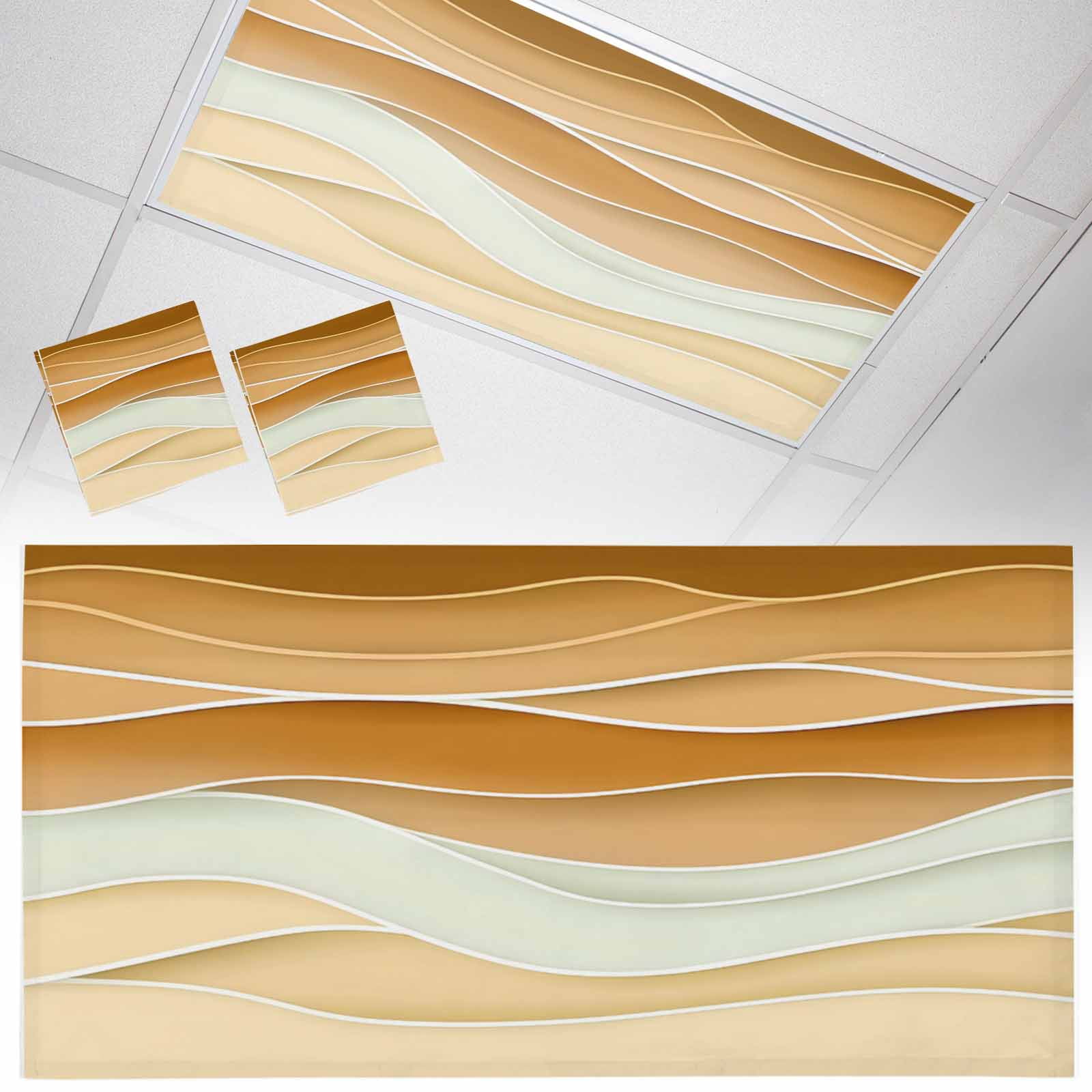 Ceiling Light Cover for Classroom, Abstract Coastal Magnetic ...