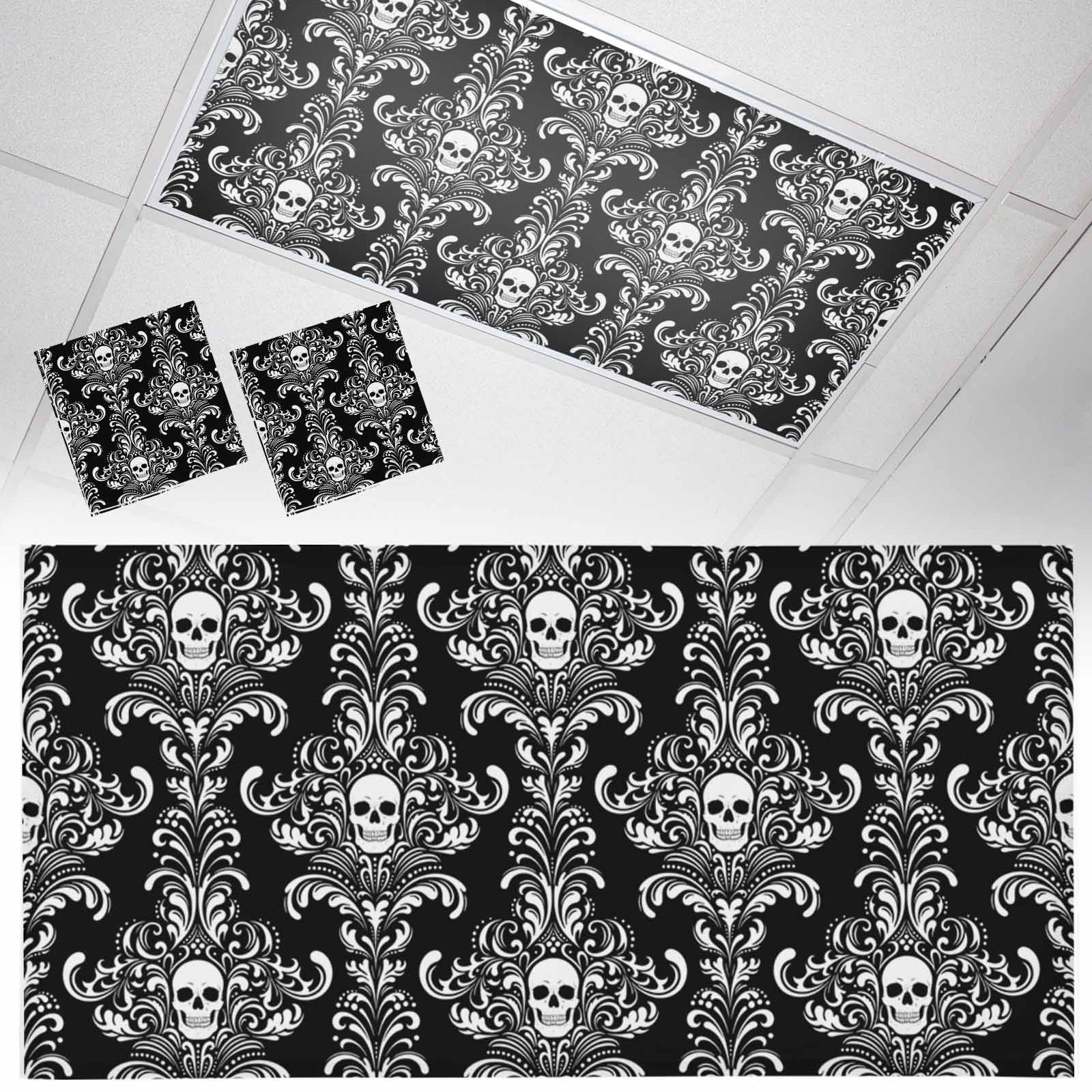 Ceiling Light Cover for Classroom, Black Horror Halloween Magnetic ...