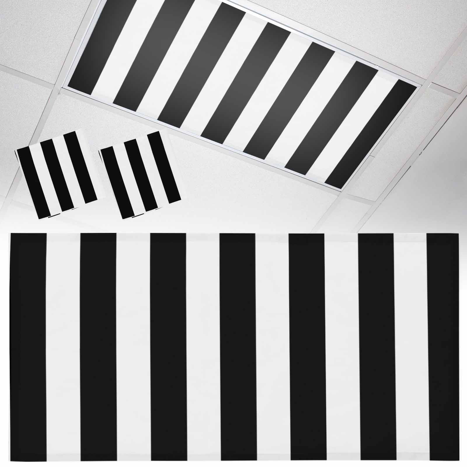 Ceiling Light Cover for Classroom, Black and White Striped Pattern ...