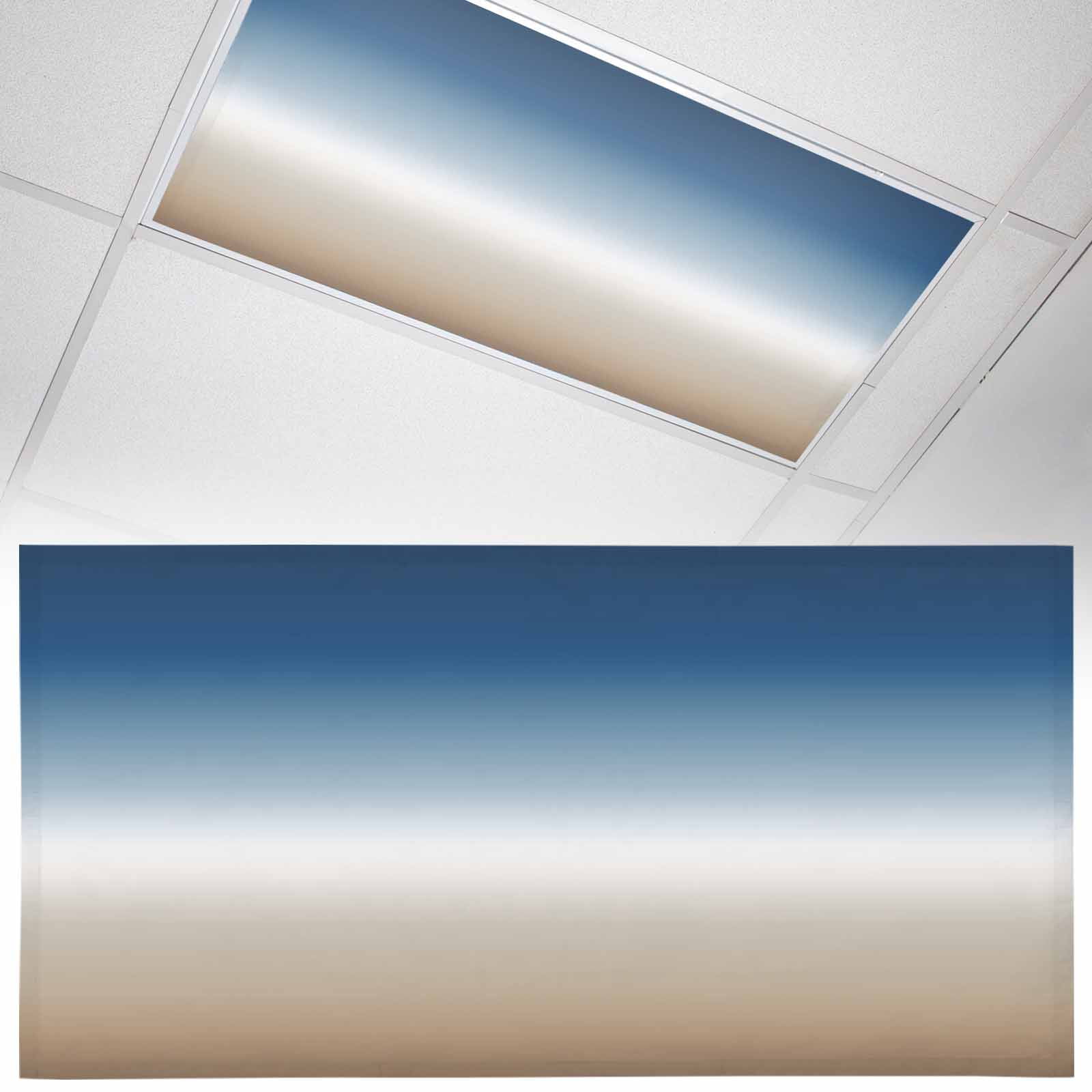 Ceiling Light Cover for Classroom, Blue Khaki Retro Gradient Magnetic ...