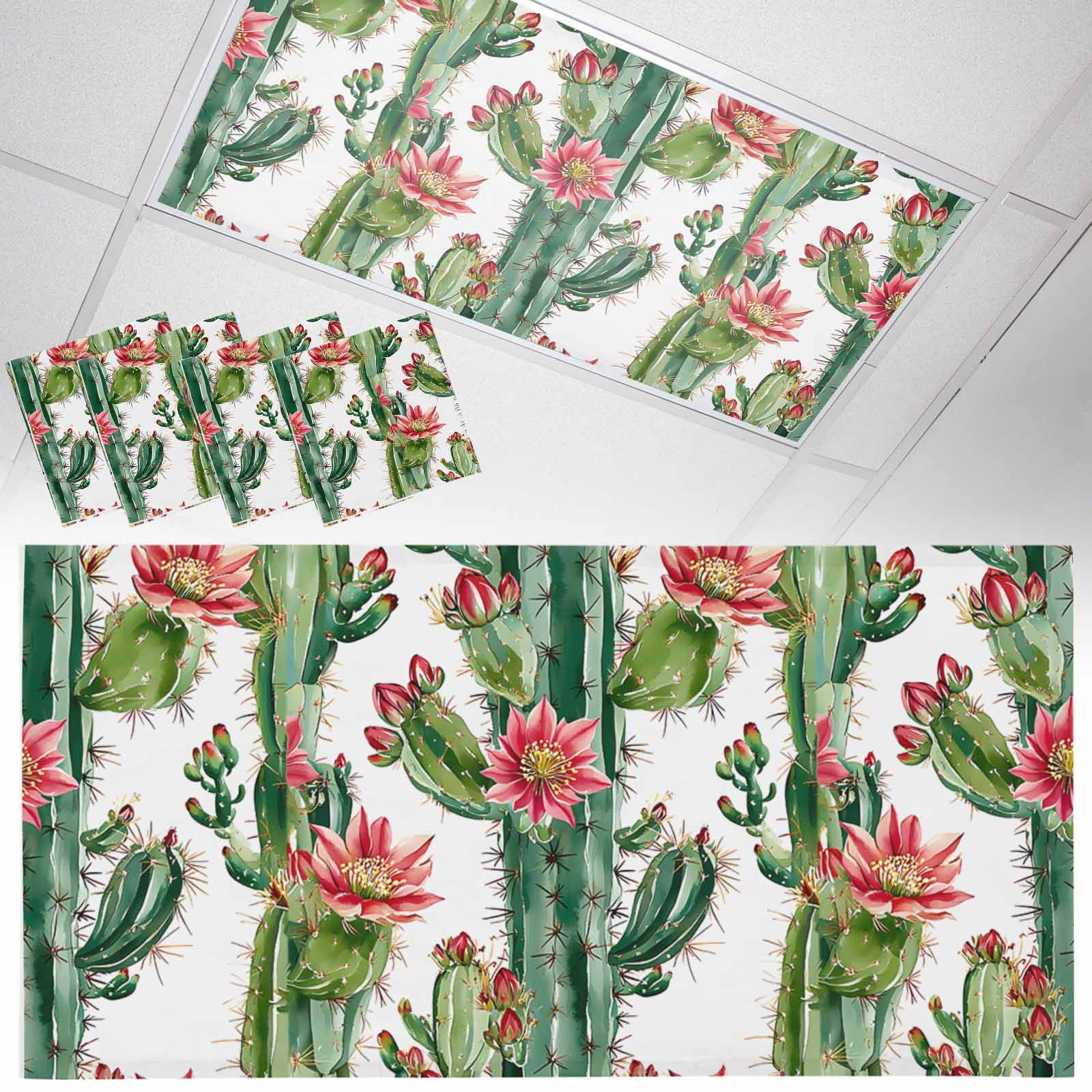 Ceiling Light Cover for Classroom, Botanical Floral Magnetic ...