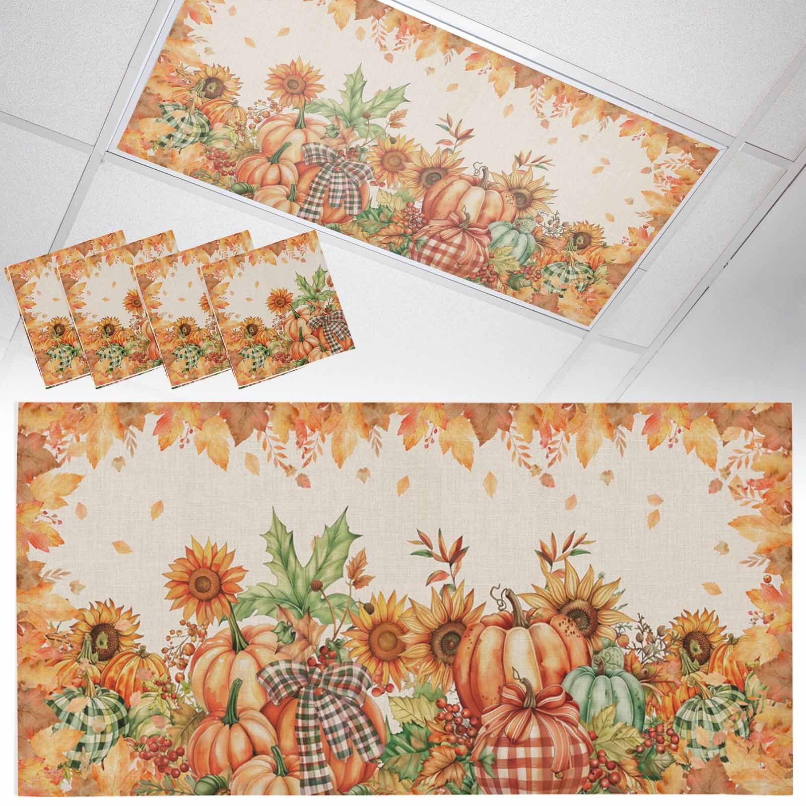 Ceiling Light Cover for Classroom, Fall Thanksgiving Magnetic ...