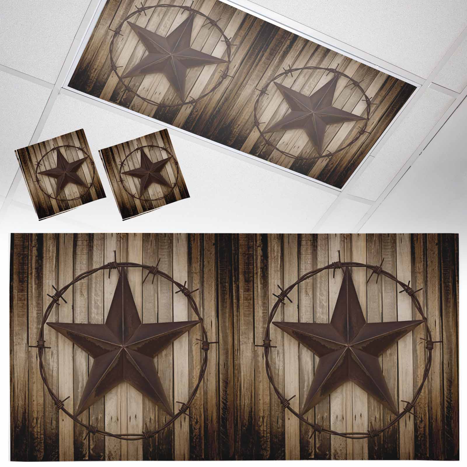 Ceiling Light Cover for Classroom, Farmhouse Magnetic Fluorescent Light ...