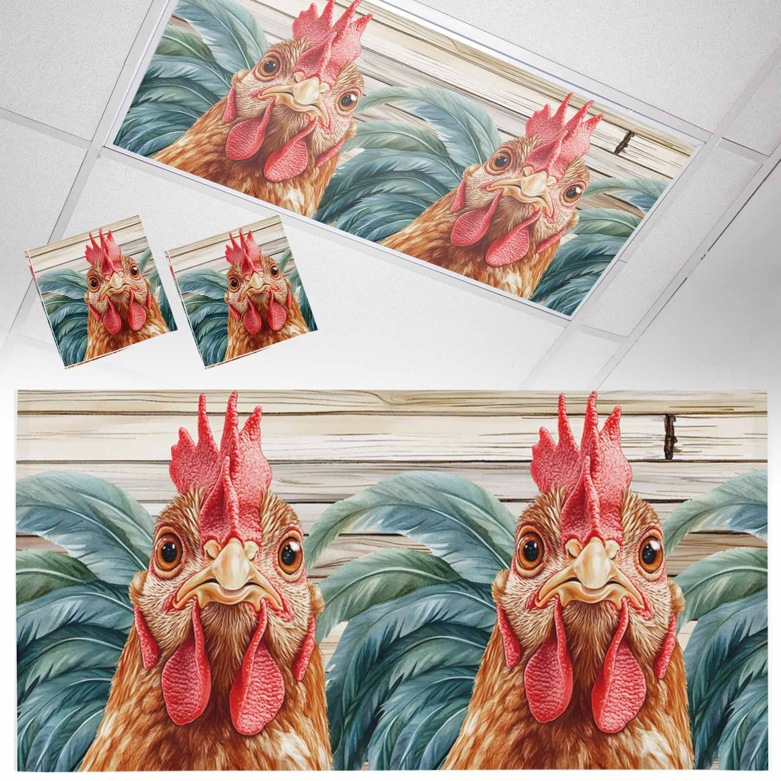 Ceiling Light Cover for Classroom, Farmhouse Rooster Magnetic ...