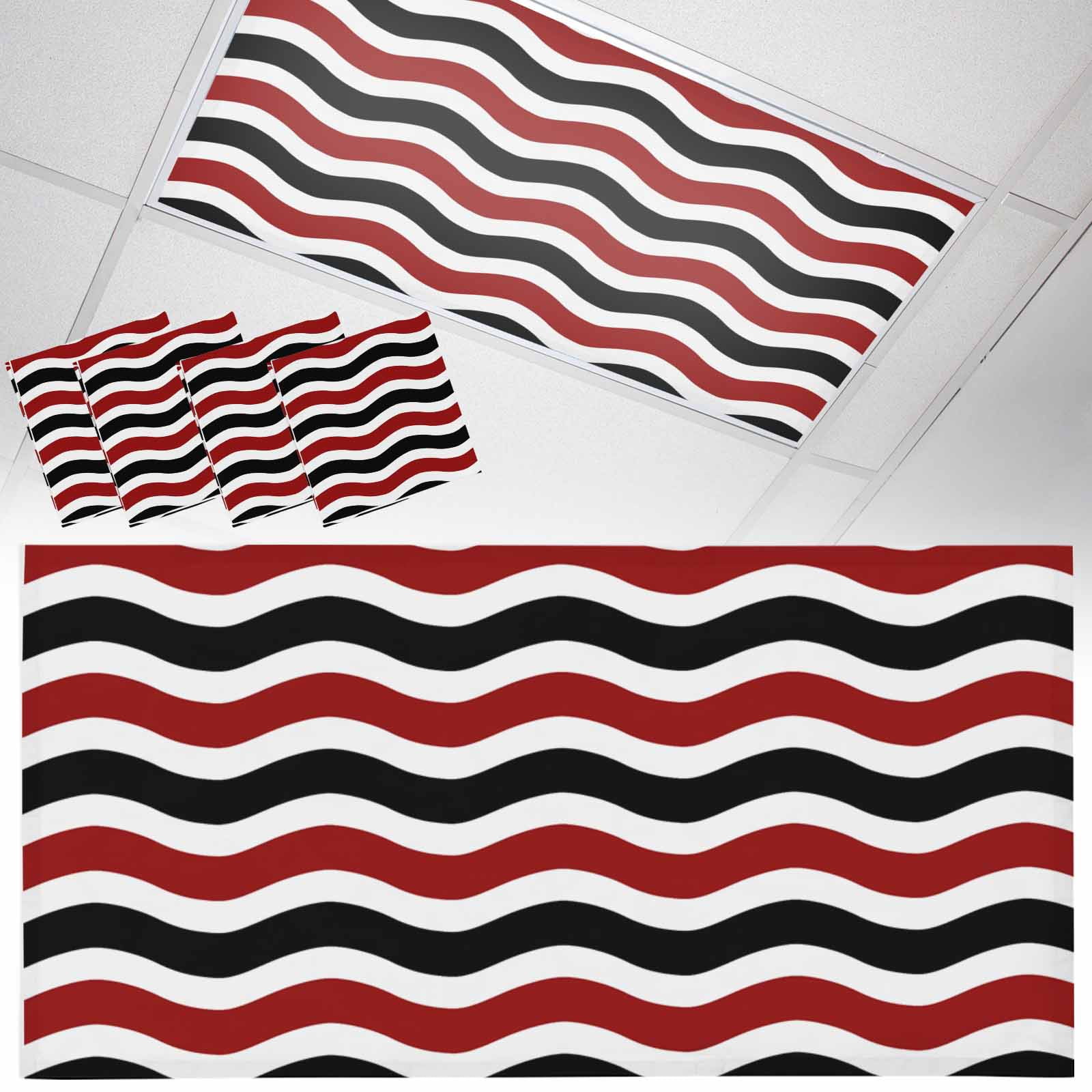 Ceiling Light Cover for Classroom, Geometric Striped Pattern Magnetic ...