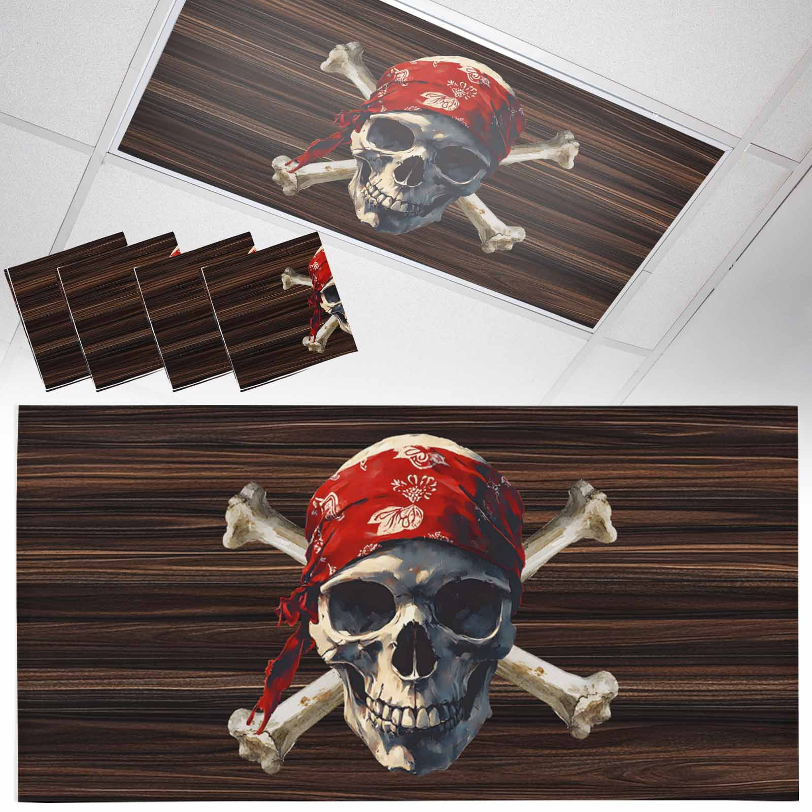 Ceiling Light Cover for Classroom, Horror Vintage Magnetic Fluorescent ...
