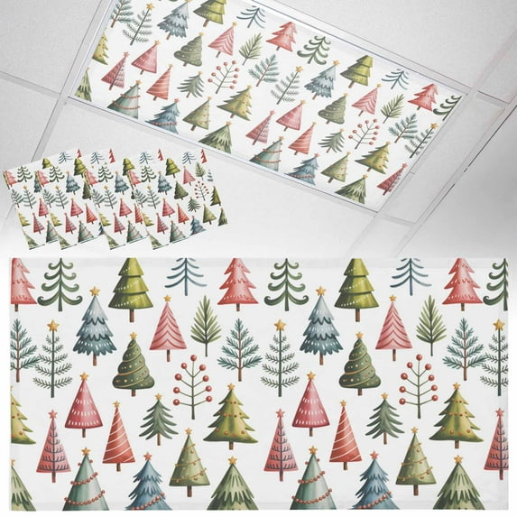 Ceiling Light Cover for Classroom, Pine Trees Pattern Magnetic ...