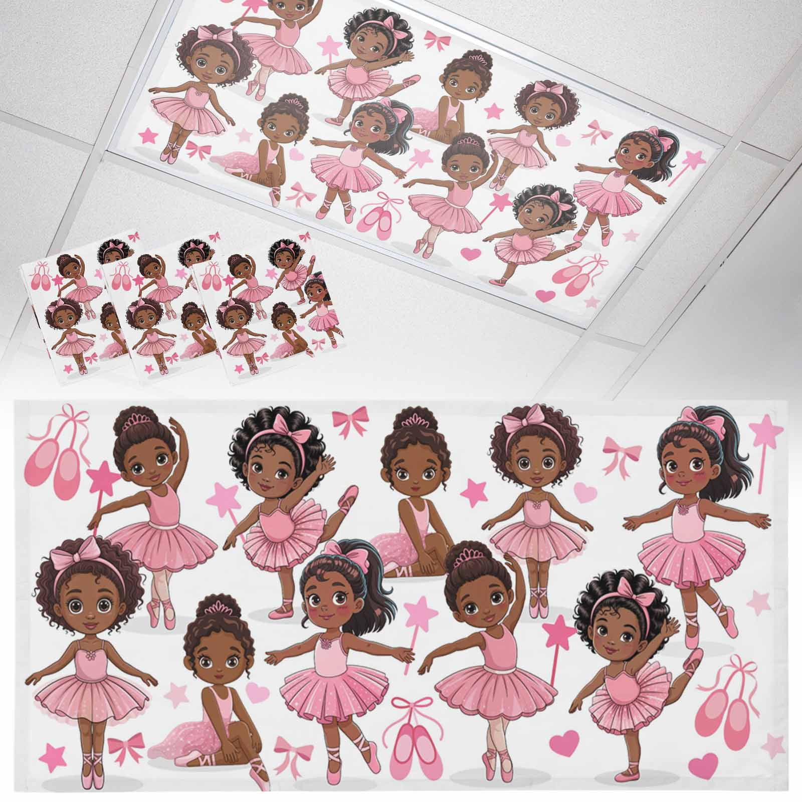 Ceiling Light Cover for Classroom, Pink Bow Ballet Cute Girl Magnetic ...