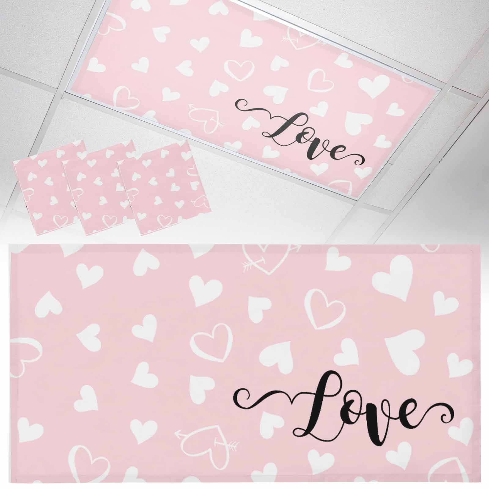 Ceiling Light Cover for Classroom, Pink Valentine's Day Magnetic ...