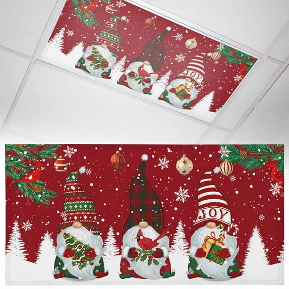 Ceiling Light Cover for Classroom, Red Gnomes Christmas Magnetic ...