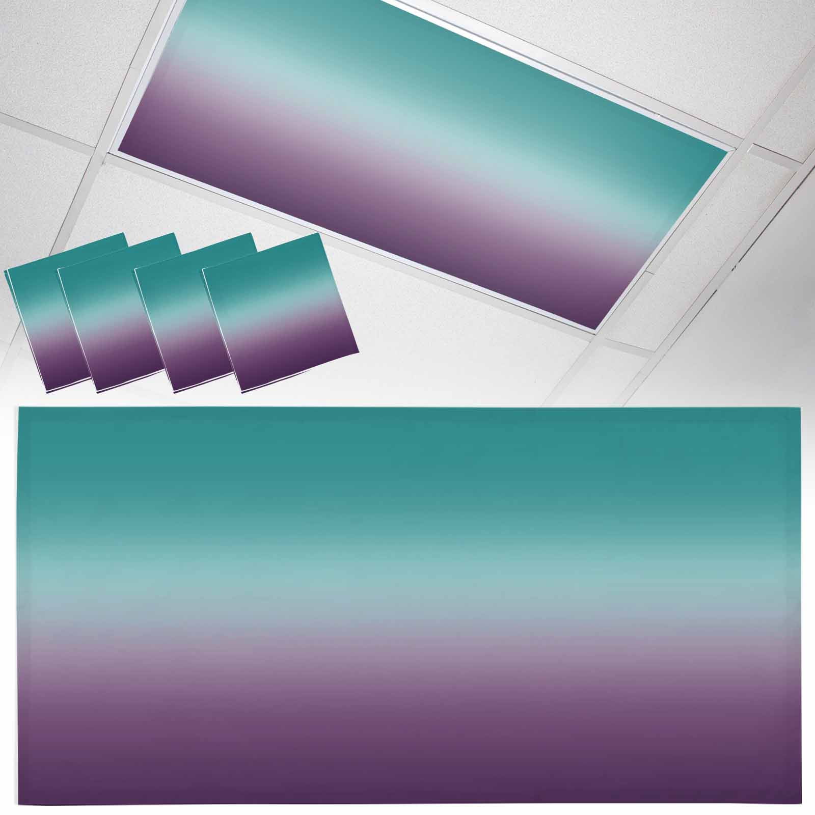 Ceiling Light Cover for Classroom, Turquoise Purple Gradient Magnetic ...