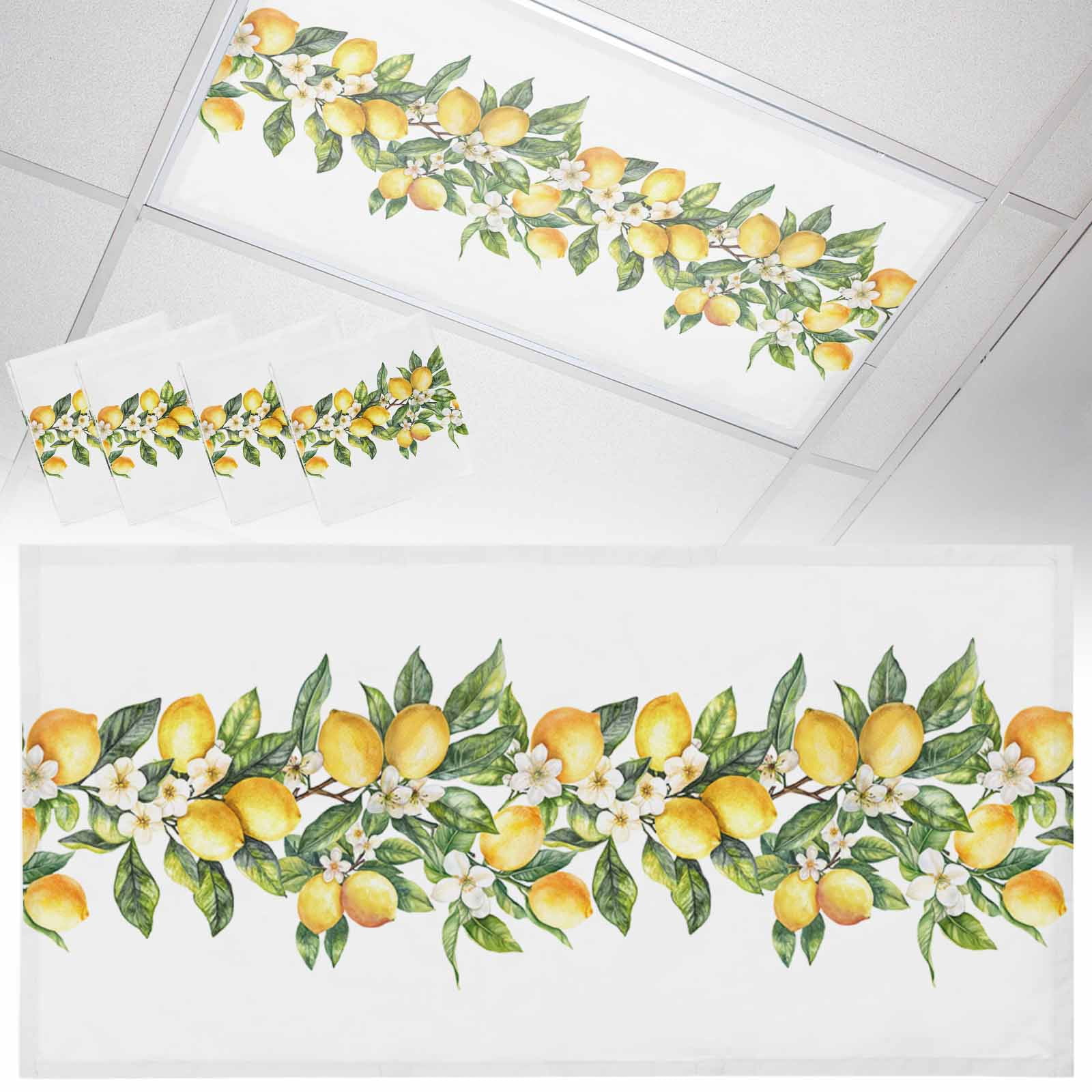 Ceiling Light Cover for Classroom, Yellow Tropical Lemon Magnetic ...