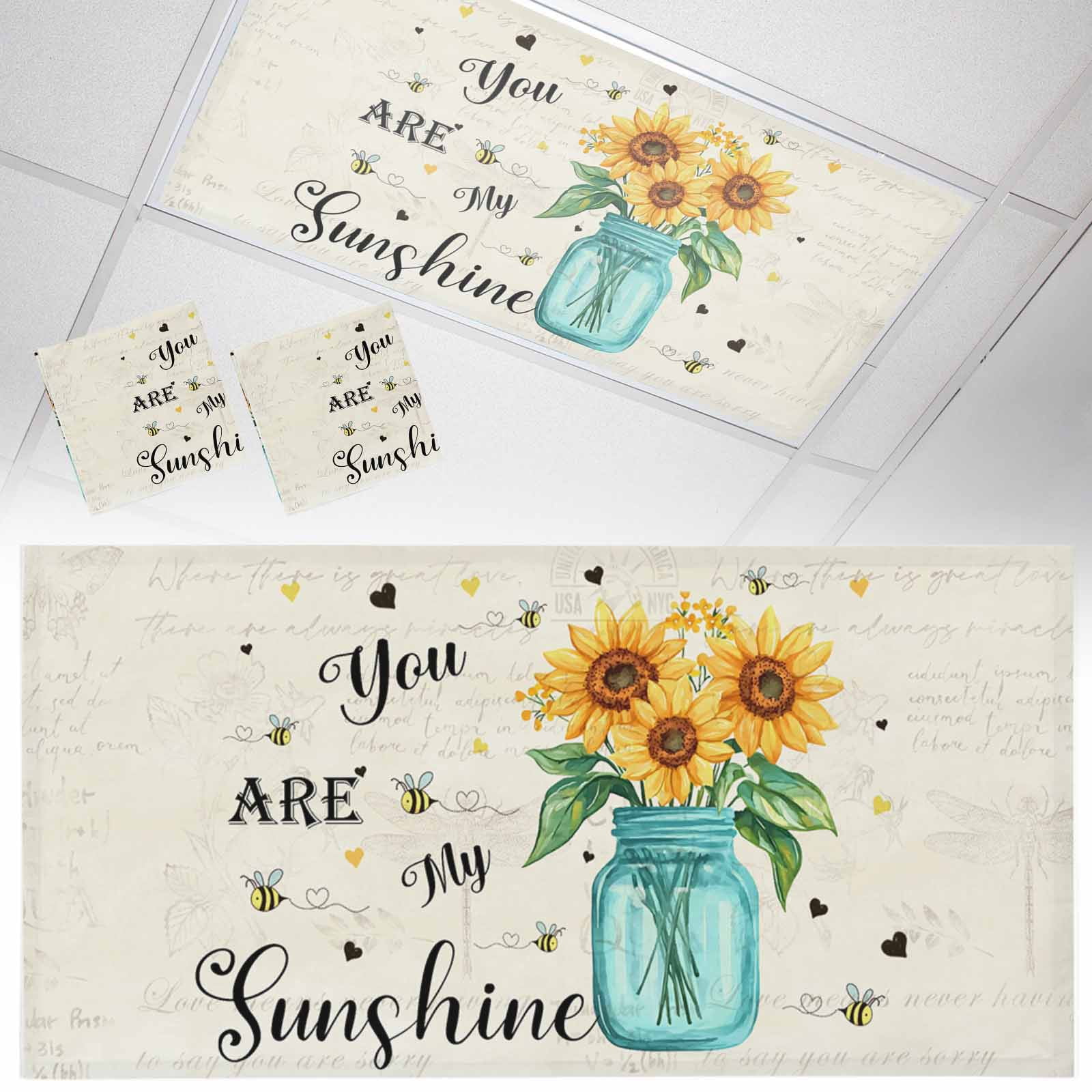 Ceiling Light Cover for Classroom, You Are My Sunshine Magnetic ...