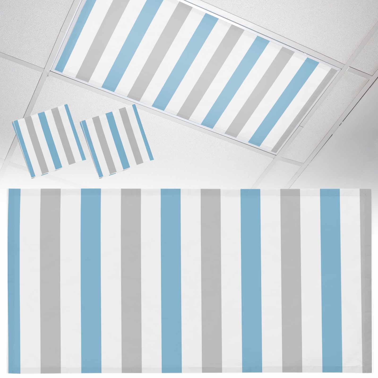 Ceiling Light Cover for Classroom, Striped Magnetic Fluorescent Light ...