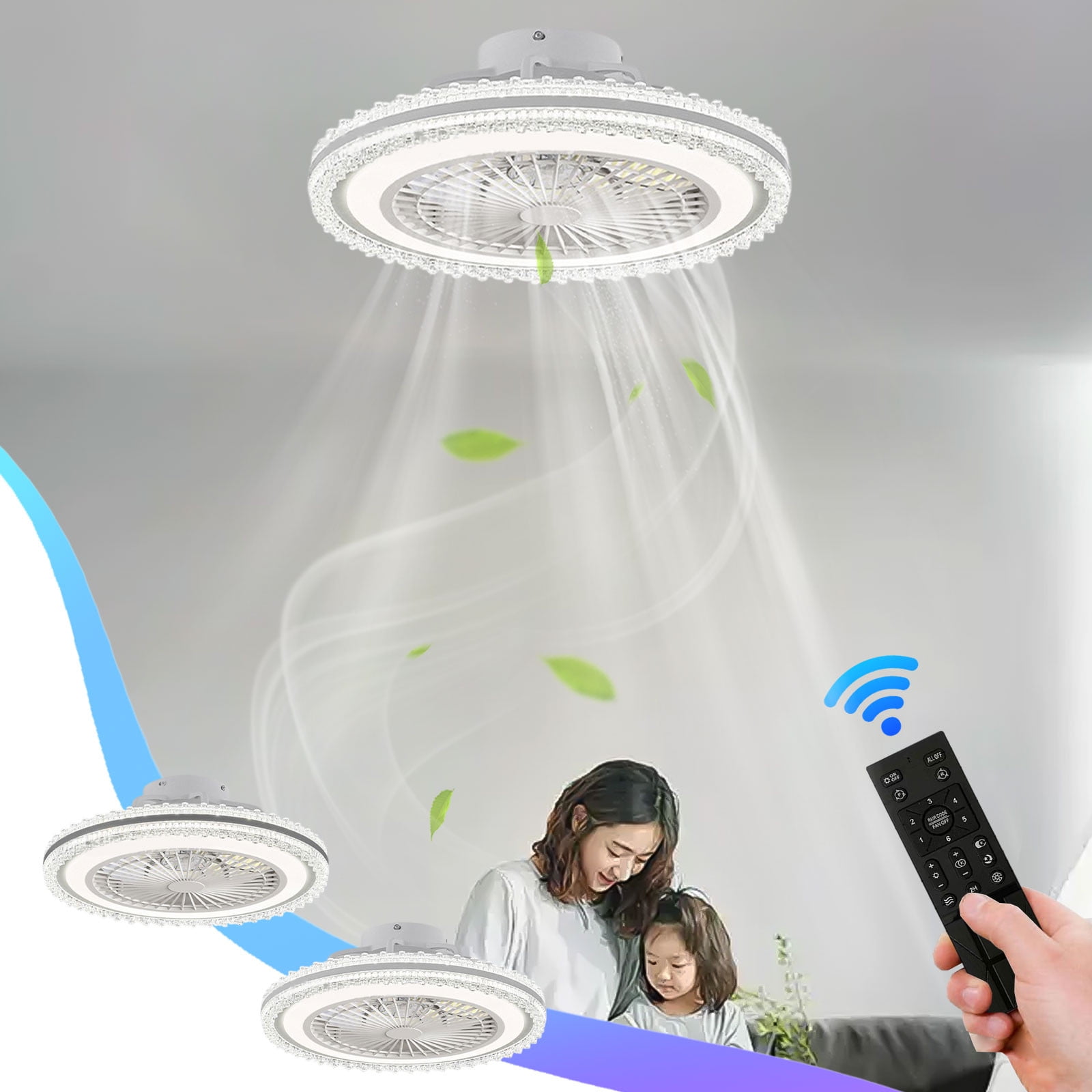 Ceiling Lights Fixtures Ceiling Chandelier Fan Light Wind Speed ...