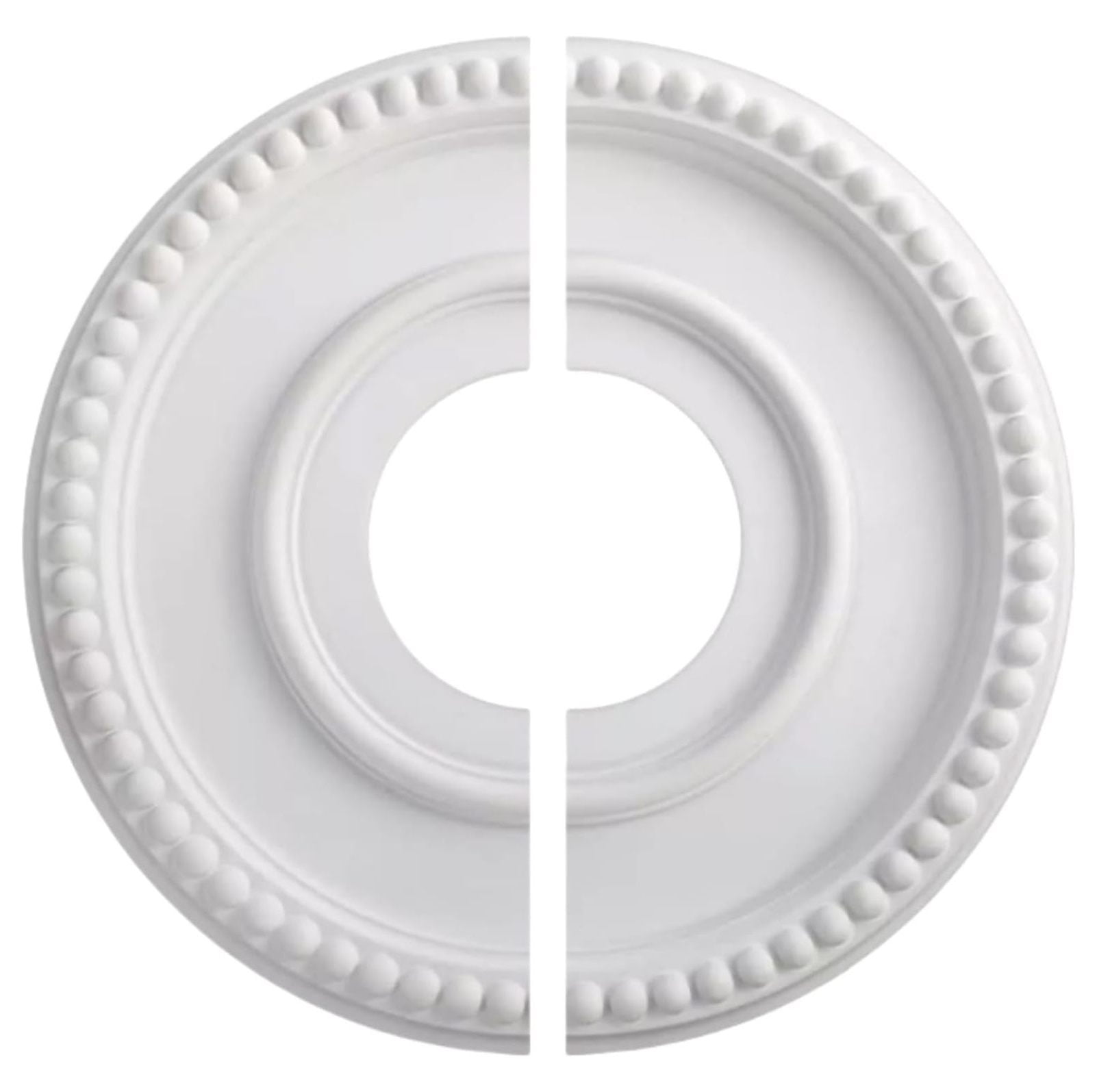 Ceiling Medallion, 12 inch White PU Ceiling Cover Plate Round Home ...