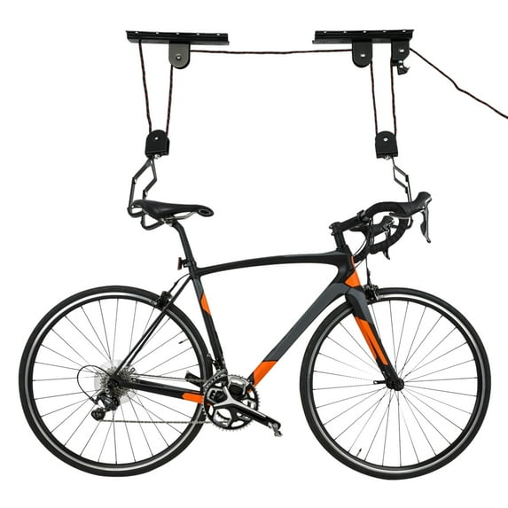 Ceiling Mount Bike Hoist ,4.7 x 2.5 x 1.5'' Bike Hangers Pulley System 132 Lbs Heavy Duty Bike ...