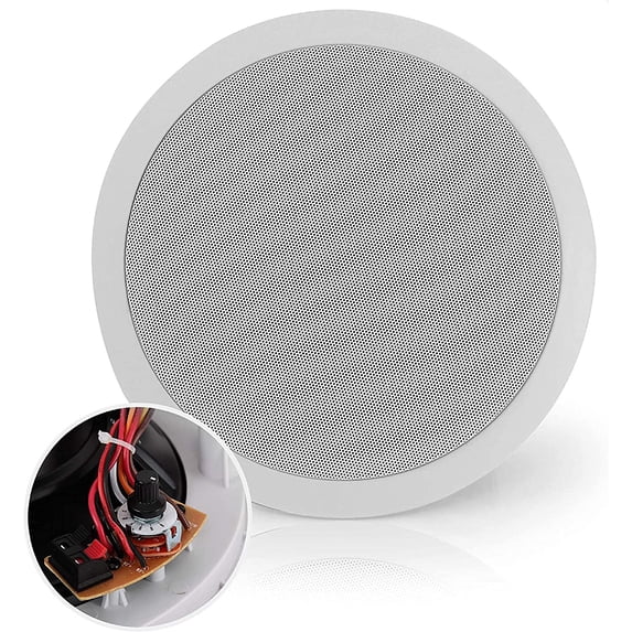 Ceiling Mount Speaker - 8” 600W Peak - 2-Way 70V Transformer for ...