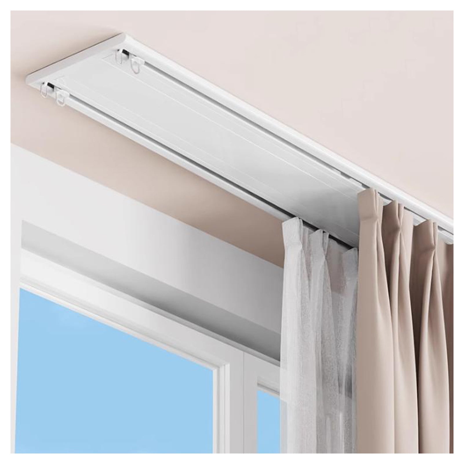 Ceiling Mounted Aluminum Curtain Track, Room Divider Curtain Track ...