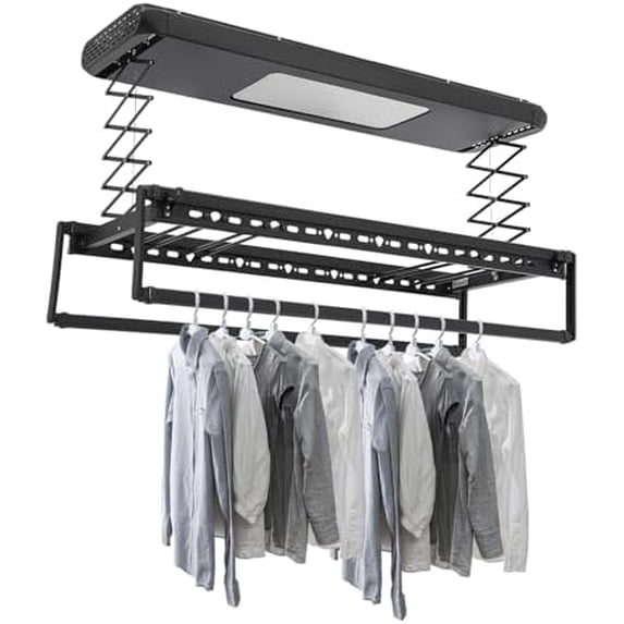 Ceiling Mounted Clothes Drying Rack, Adjustable Electric Clothes Airing ...
