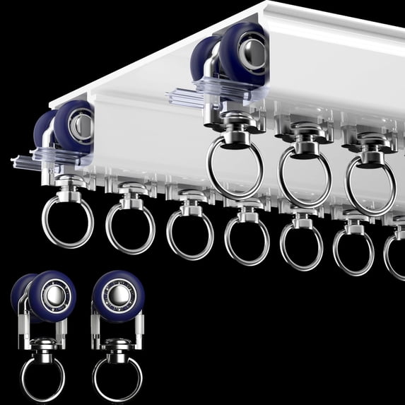 Ceiling Mounted Curtain Track System - Double Rails for Curtains ...