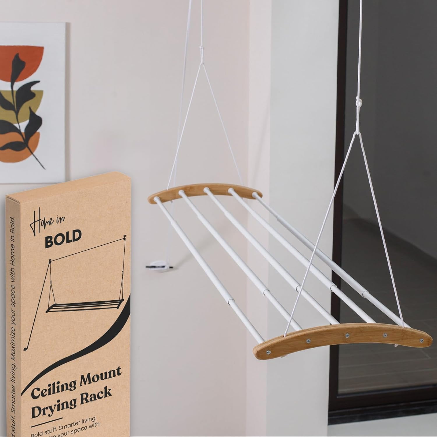 Ceiling Mounted Drying Racks for Laundry-Space-Saving Ceiling Clothes ...