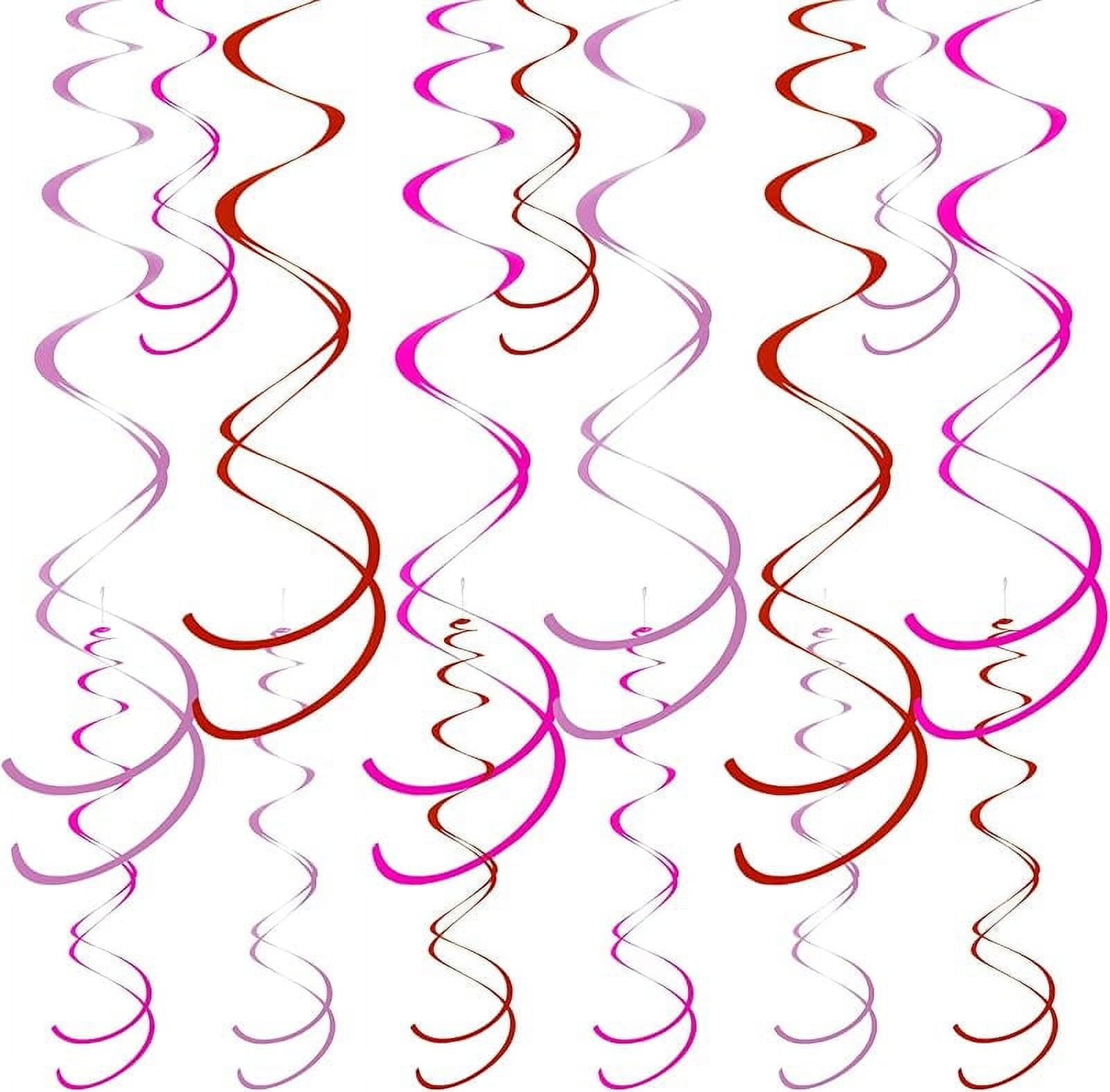 Ceiling Swirl Foil Decorations Hanging Plastic Streamer Themed Swirl ...