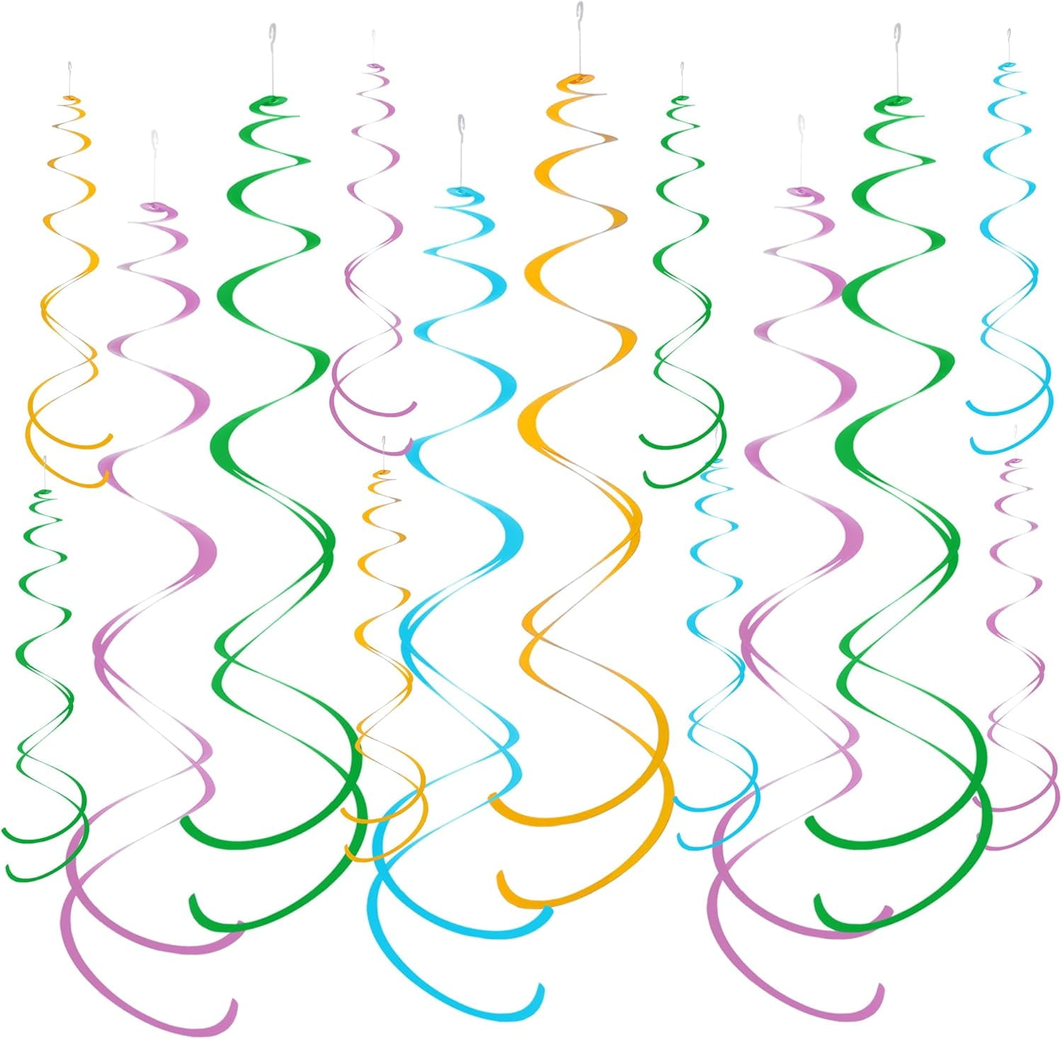 Ceiling Swirl Foil Decorations Hanging Plastic Streamer Themed Swirl ...