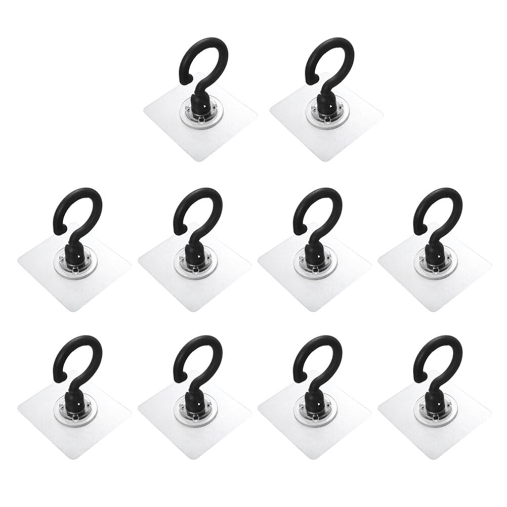 Ceiling Swivel Hook 10 Pcs Sticky Hooks Heavy Duty Clothes Hanger ...