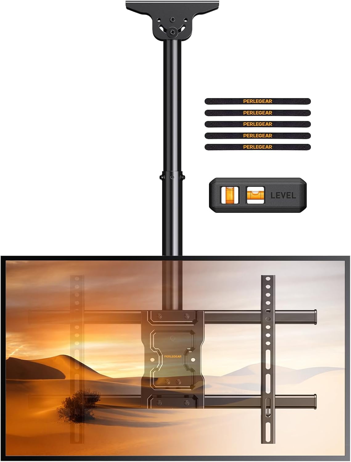 Ceiling TV Mount Hanging TV Mount for 37-75 inch Flat or Curved TVs up ...