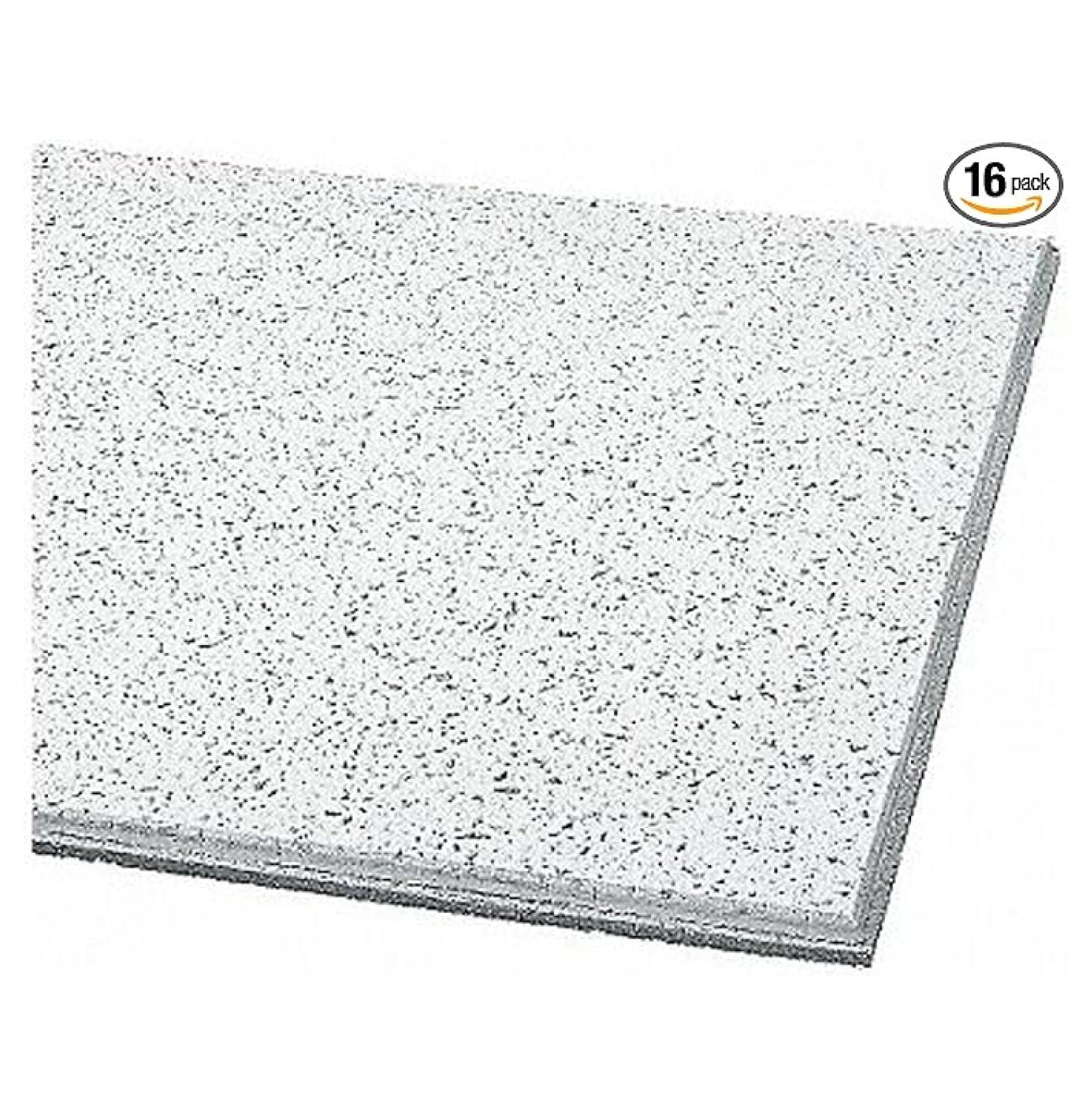 Ceiling Tiles; 2x2 Ceiling Tiles - 16 pc White; Acoustic Ceilings for ...