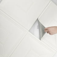 Abyssaly Stick-On Ceiling Tiles -16 Pack, Foam, Covers 21 Sq.Ft,White ...