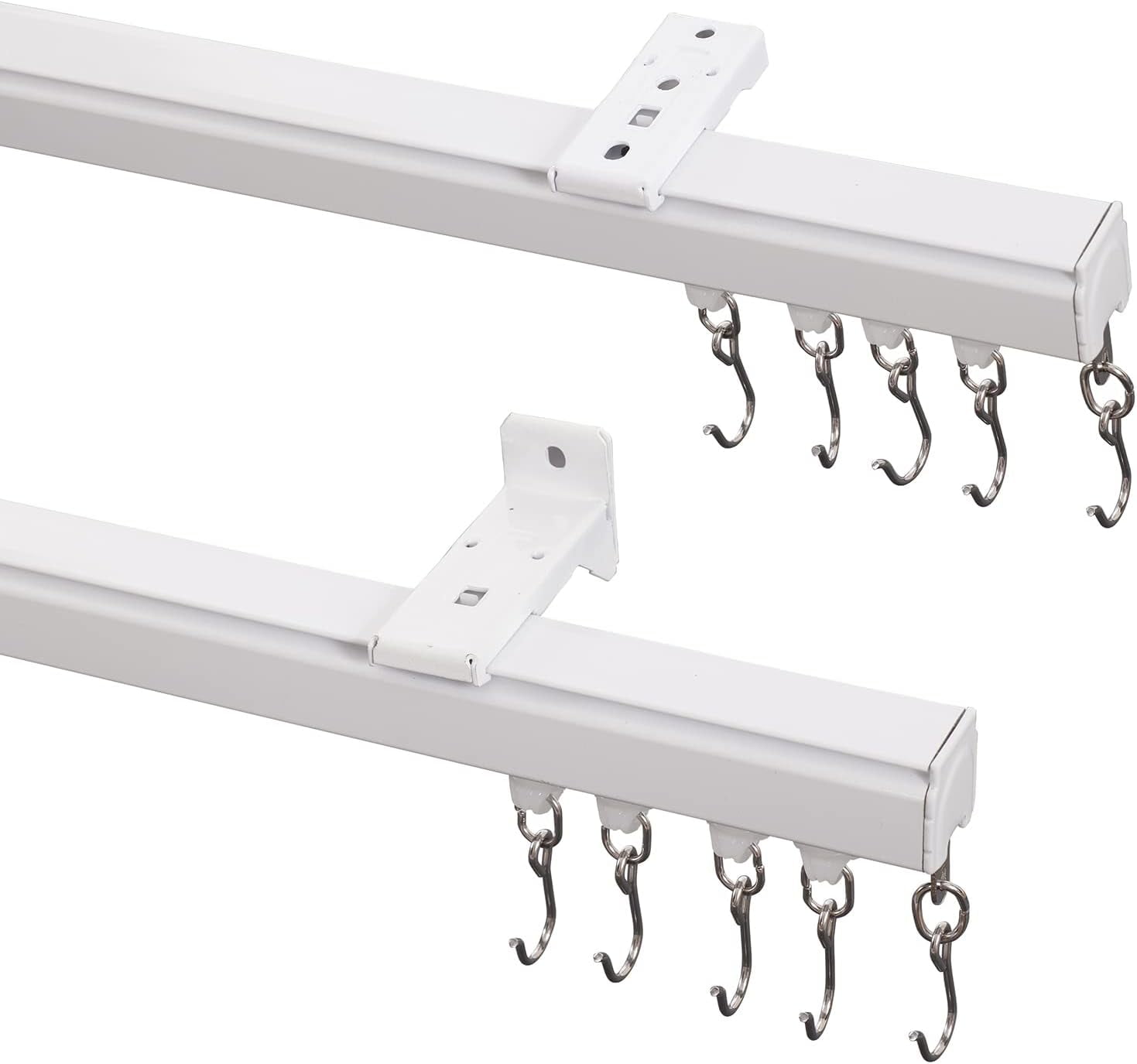 Ceiling Track Kit with Hooks, Wall Mount Curtain Track, x-Large Size ...