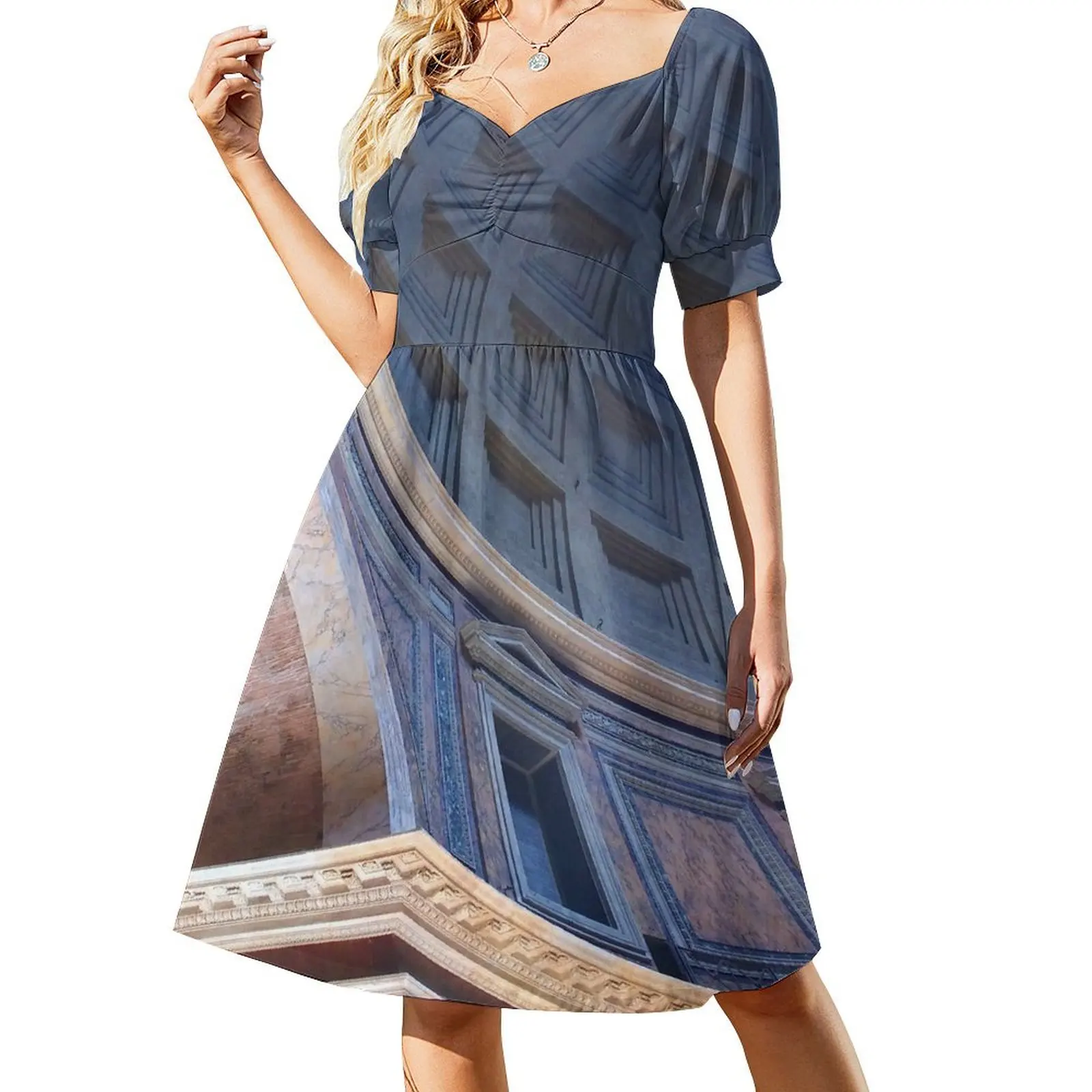 Ceiling of the Pantheon Rome Italy Photo Sleeveless Dress Women's ...