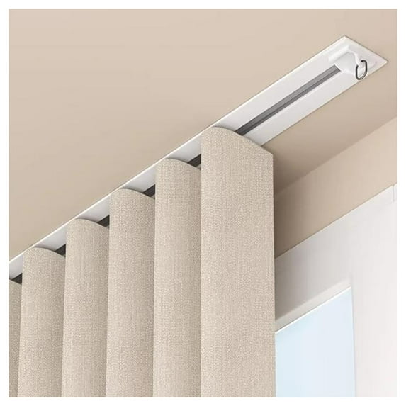 Ceiling rail curtains, recessed invisible curtain rail, with silent ...