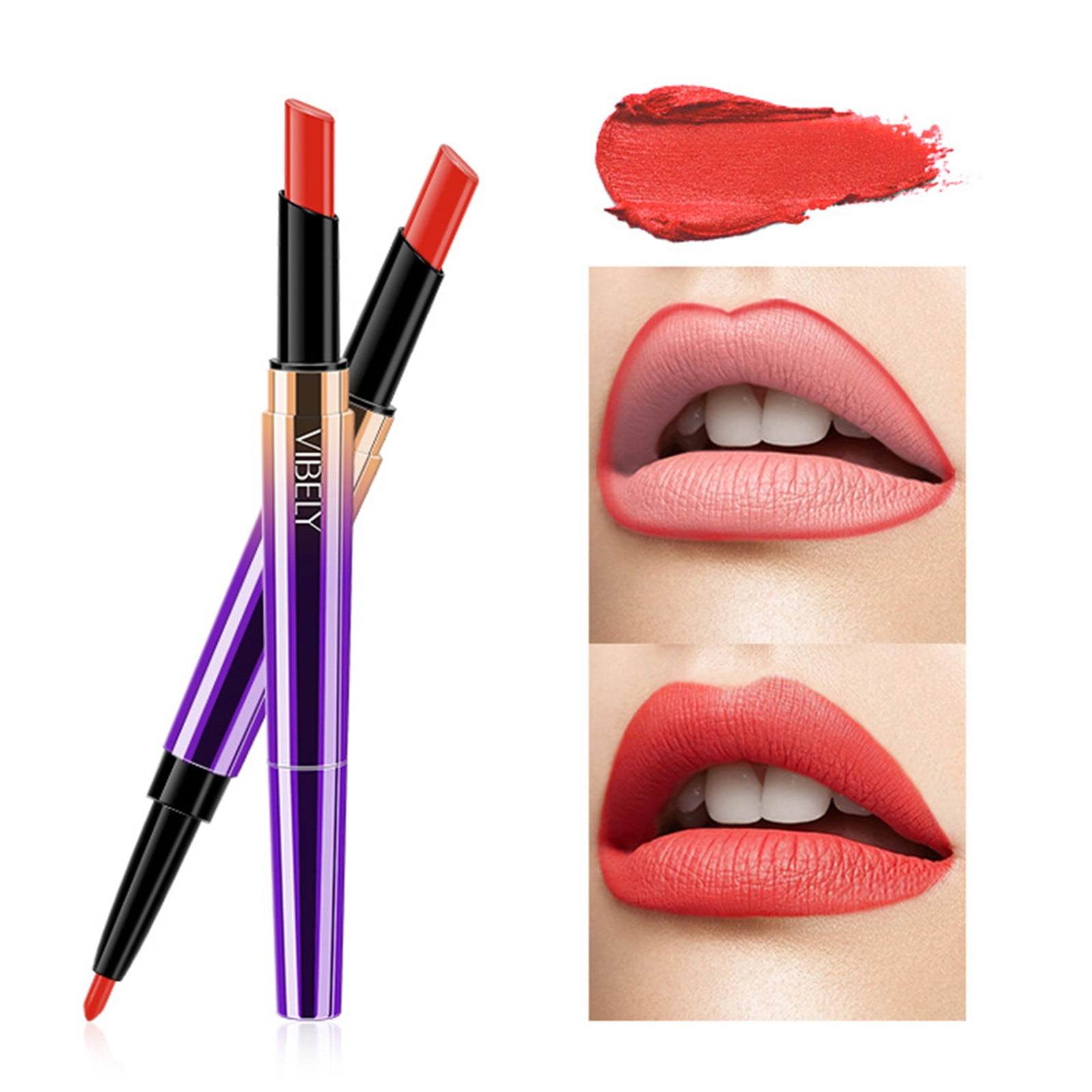 Ceimmol Double Head Matte Lipstick With Lip Liner 2 In 1 Waterproof ...