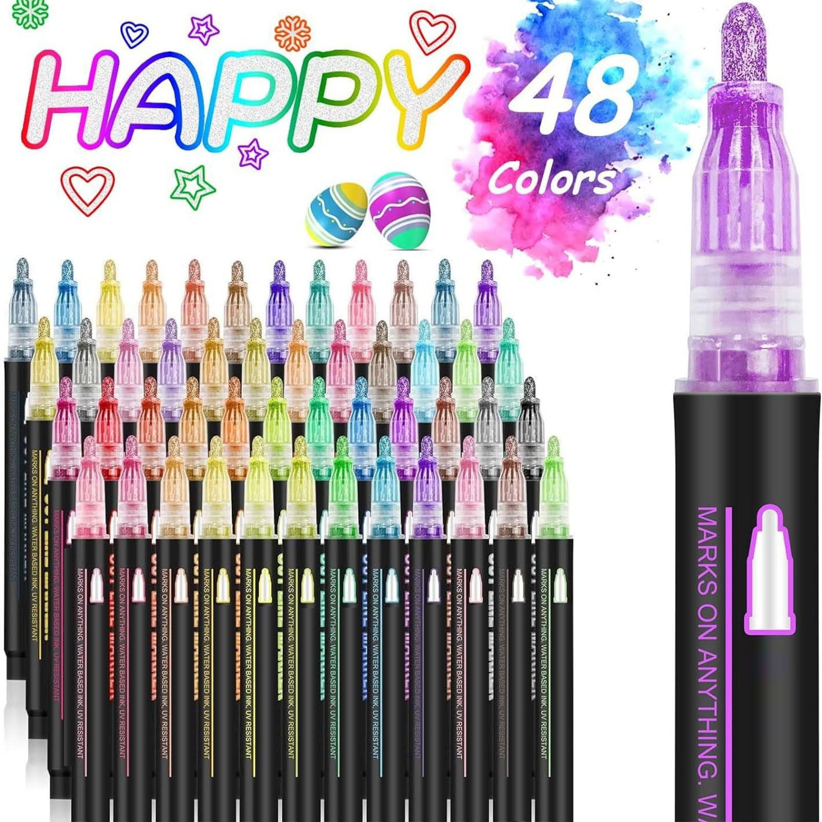 Ceimmol Double Line Outline Pen Set Dream Flash Pen Metal Color Marking ...